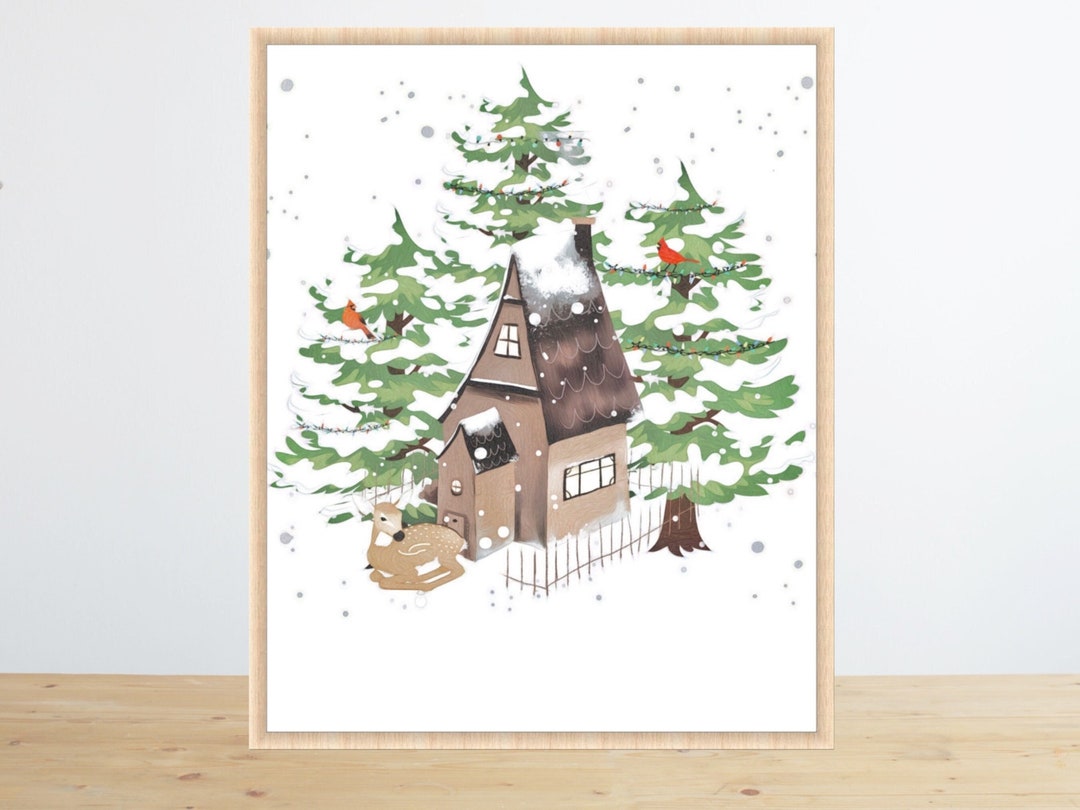 Winter Wonderland Printable, Holiday Wall Art, Home Decor, Christmas ...