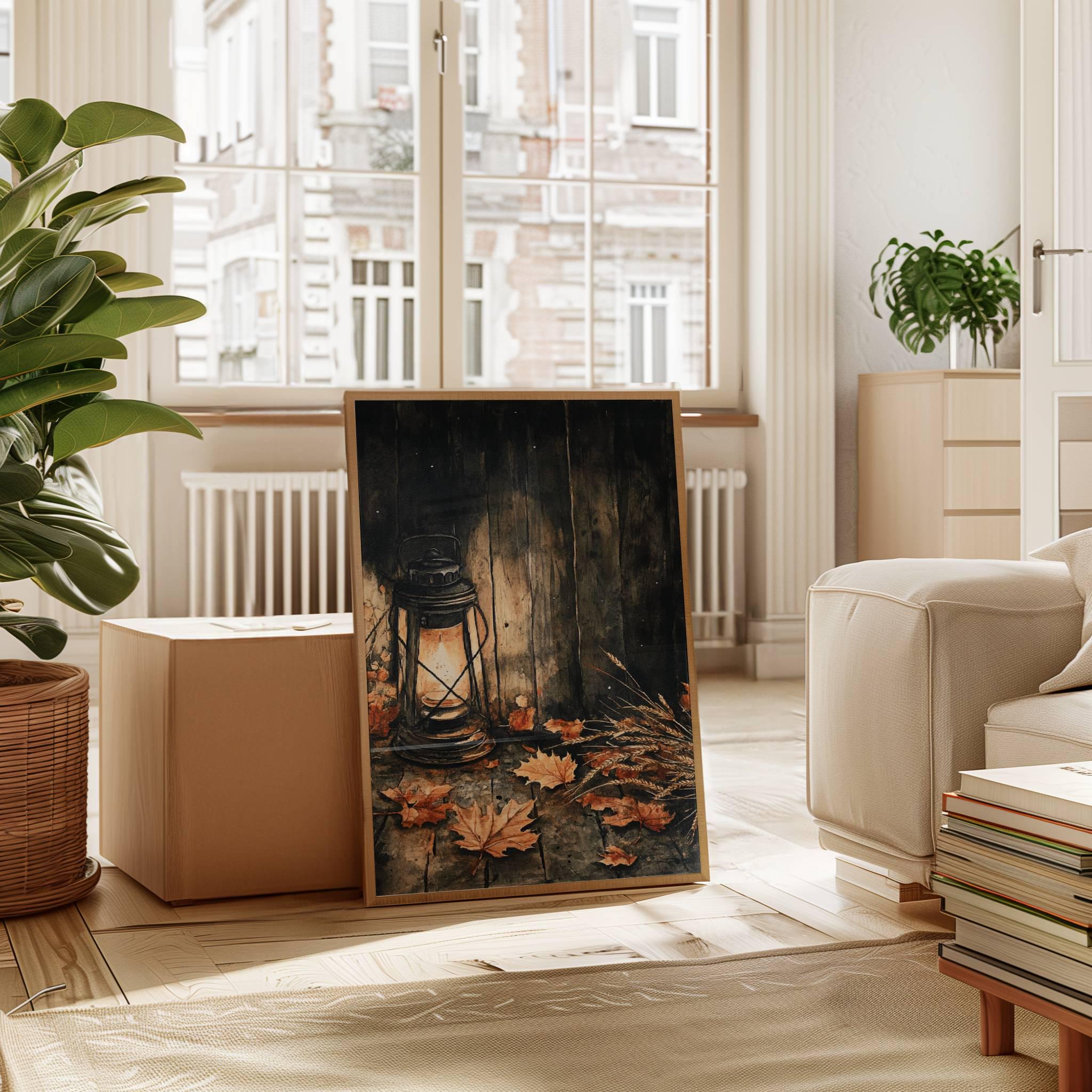 Autumn Print Vintage Fall Halloween Wall Art Farmhouse Print Moody Wall ...
