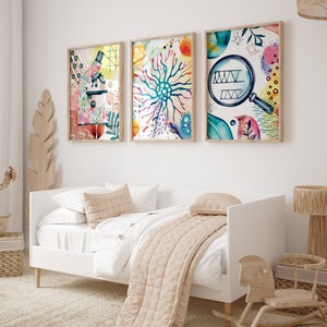 Microbiology Wall Art Set, Science Posters, Biology Wall Art ...