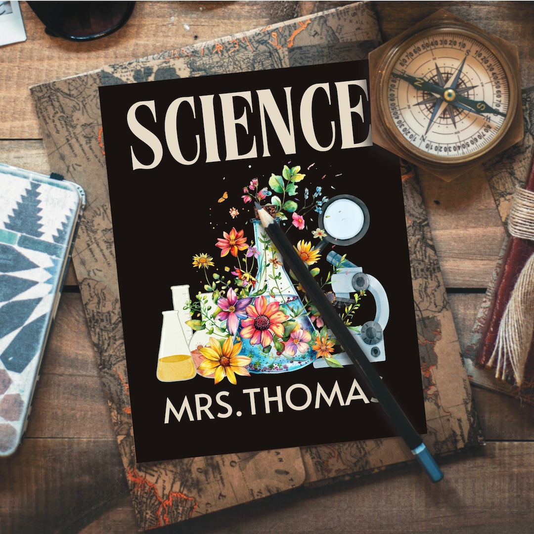 Buy Personalized Printable Science Notebook Cover Science Binder Cover ...