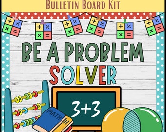 Math Bulletin Board or Classroom Door Decor Kit, Easy and Modern ...