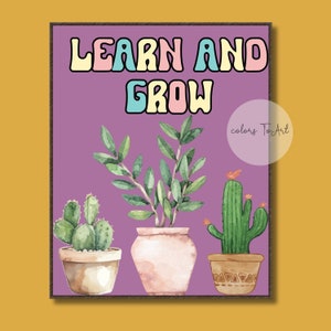 Spring Classroom Decor Posters Watercolor Spring Flowers March Bulletin ...