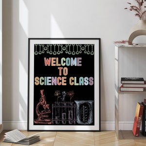 Science Classroom Poster Welcome to Science Class Back to School ...