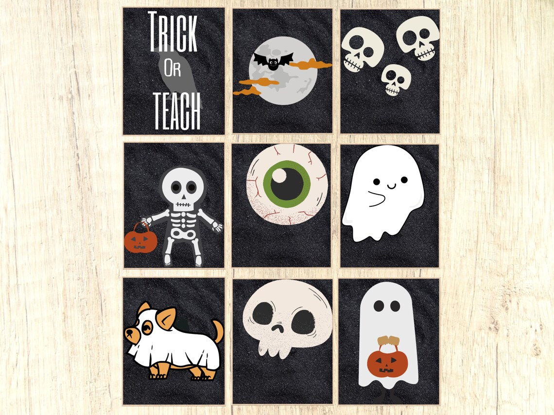 CUTE HALLOWEEN Prints Halloween Bundle PRINTABLE Halloween - Etsy