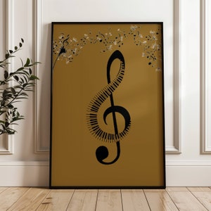 Musician Gift Wall Art Decor Music Note Poster Cute Music Poster ...