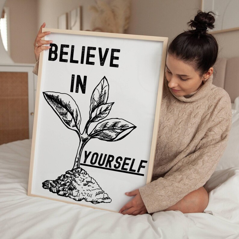 Inspirational Art Growth Mindset Motivational Poster Positive Classroom ...