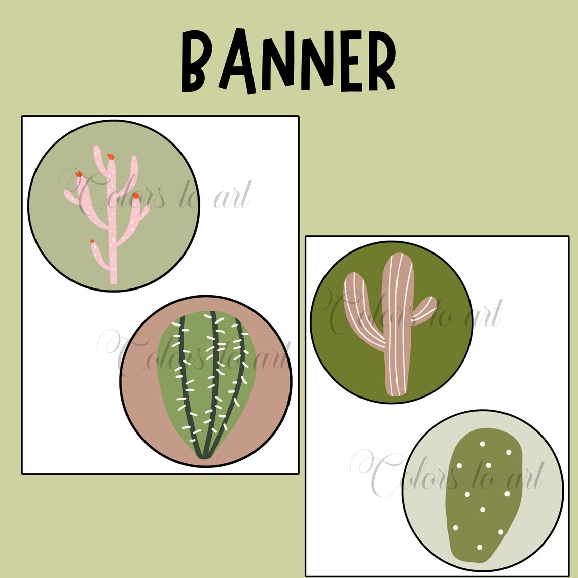Back to School Bulletin Board Watercolor Classroom Decor Succulent ...