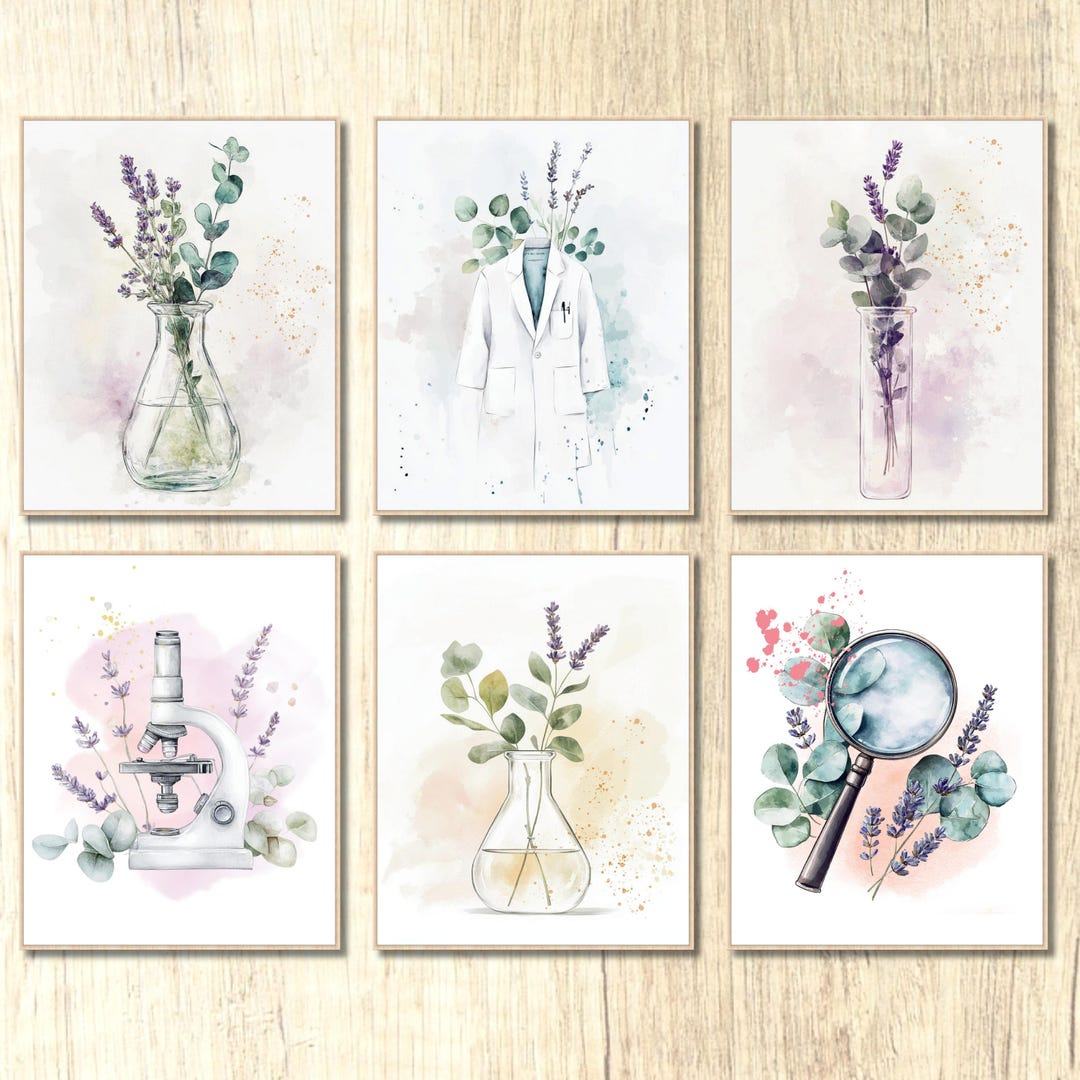 Science Wall Prints Science Posters Boho Watercolor Prints Science ...