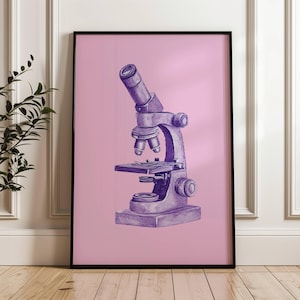 Microscope Wall Art Dental Office Decor Science Digital Download ...
