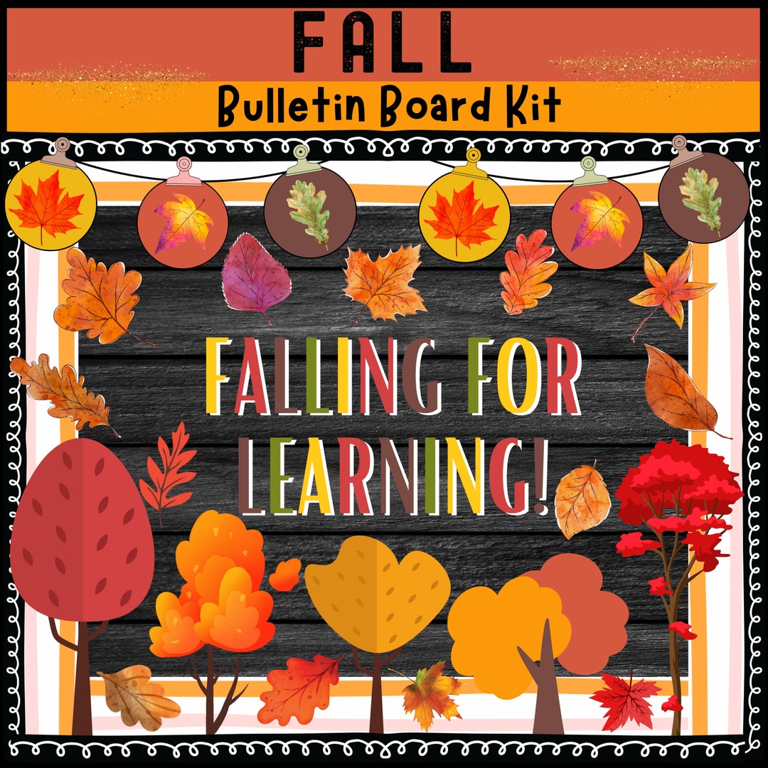 Fall Themed Printable Bulletin Board Kit Door Decor for Classrooms ...