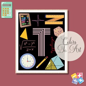 Math Classroom Poster Set Math Teacher Gift Teacher Poster Printable ...