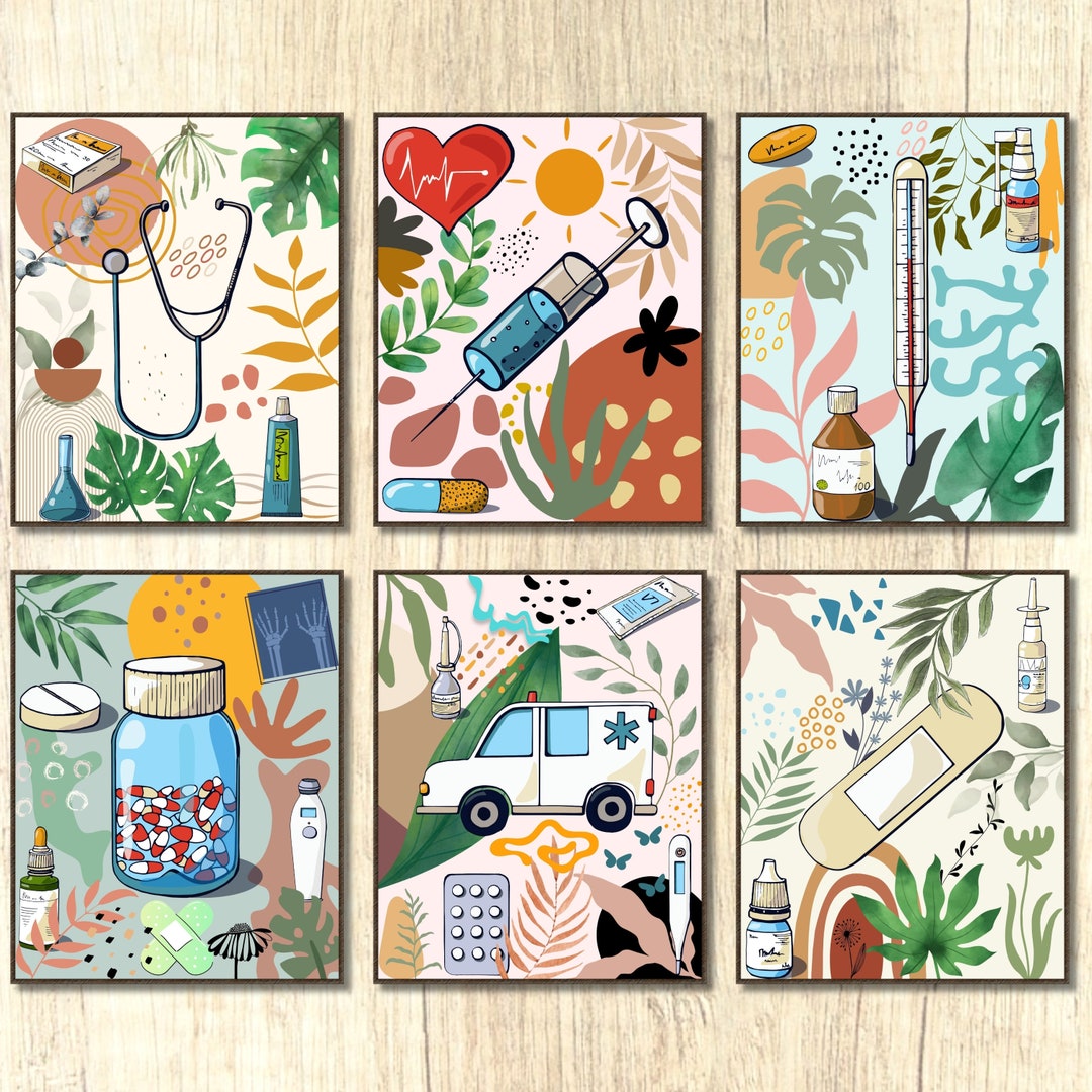 Nurse Office Decor Posters Boho Nurses Wall Art Desk Doctor Gift Nurse ...