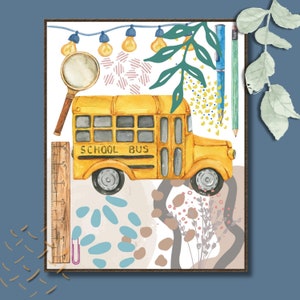 Set of 8 School Printable Classroom Decor Back to School Elementary ...