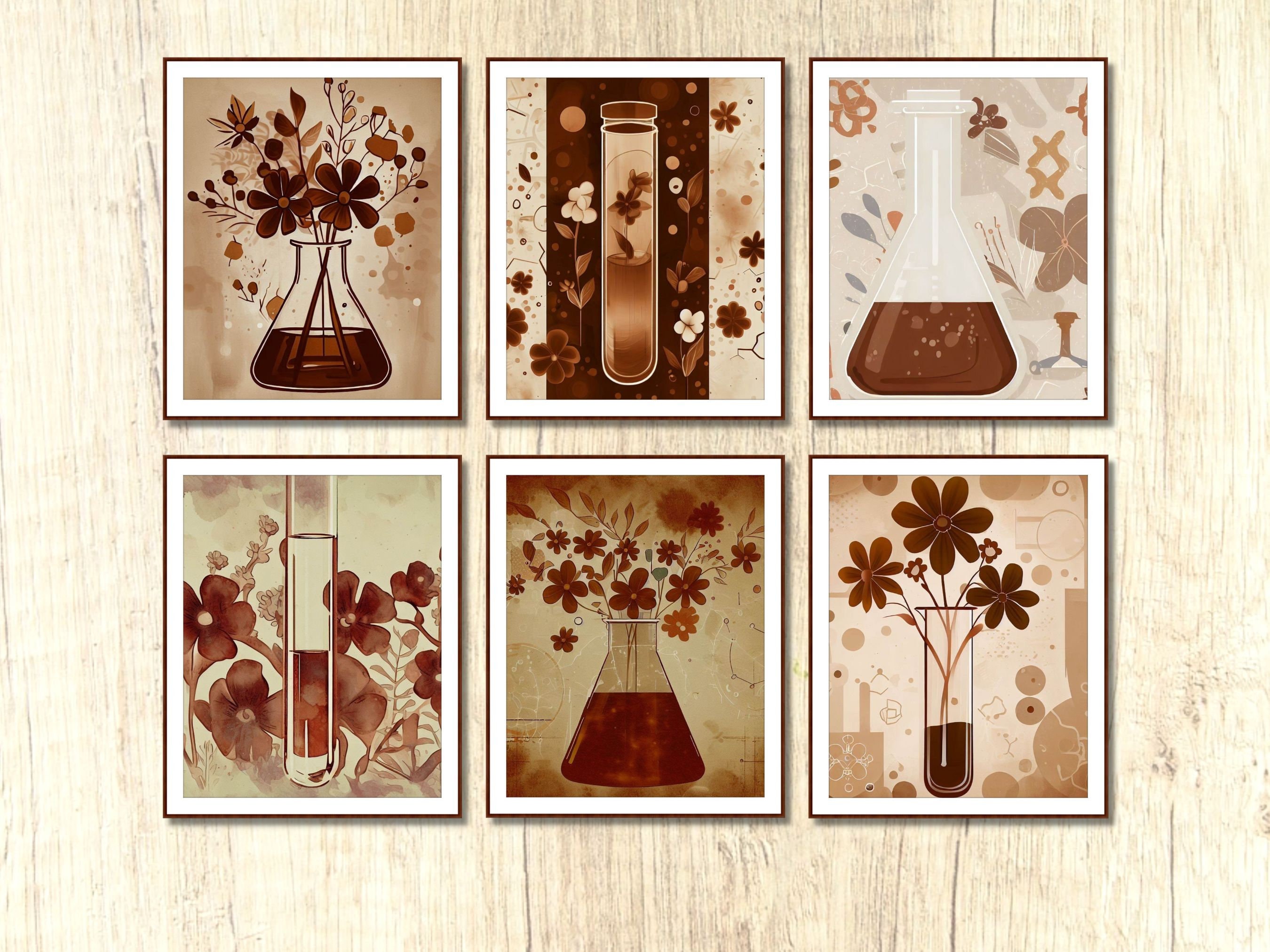 Science Class Gallery Art Set Women in Science Poster Boho - Etsy