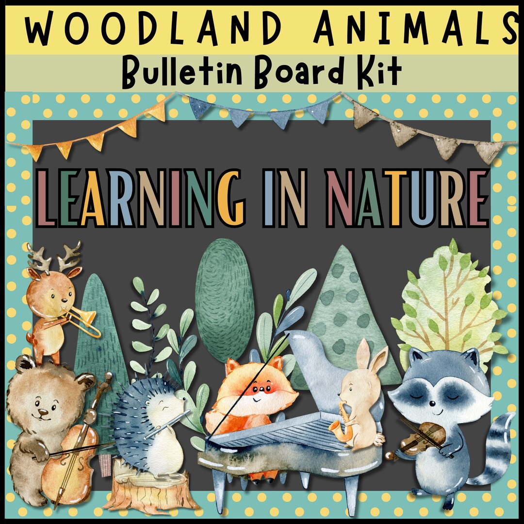 Woodland Animals Bulletin Board Middle School Decor Elementary Decor ...