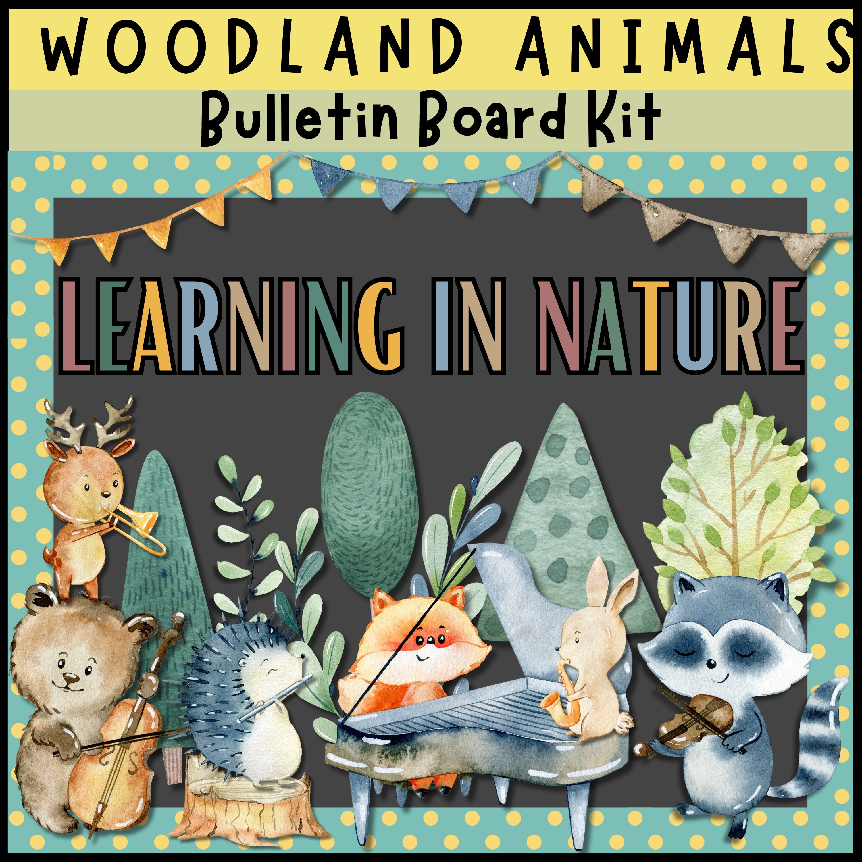 Woodland Animals Bulletin Board Middle School Decor Elementary Decor ...