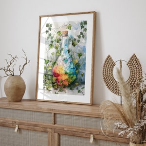 Scientist Gift Science Poster Chemistry Art Watercolor Science Wall Art ...