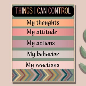 Set of 9 Counseling Posters, Boho Watercolor, Office Decor, School ...
