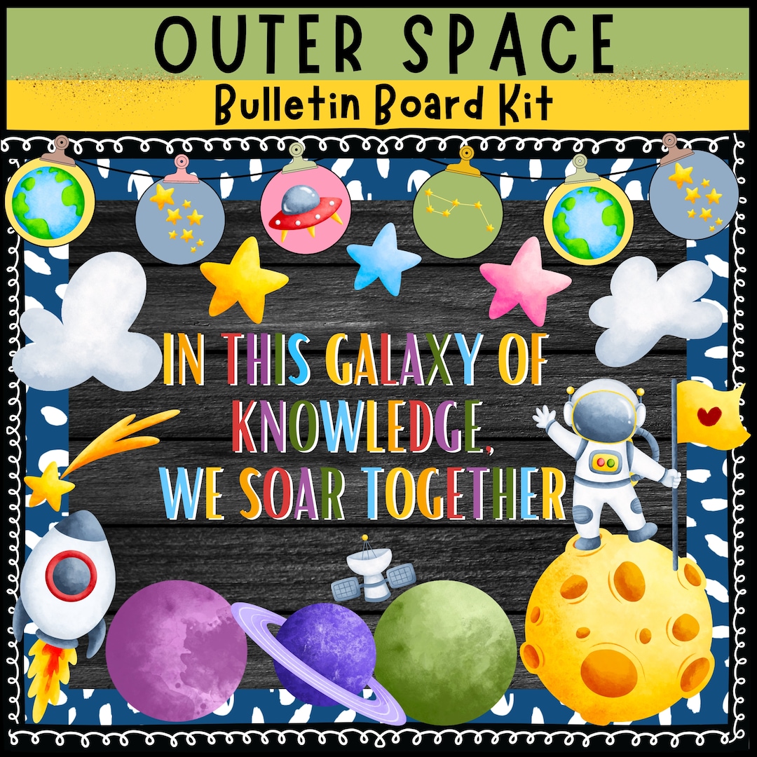 Space Back to School Bulletin Board, Classroom Door Decor, Space ...