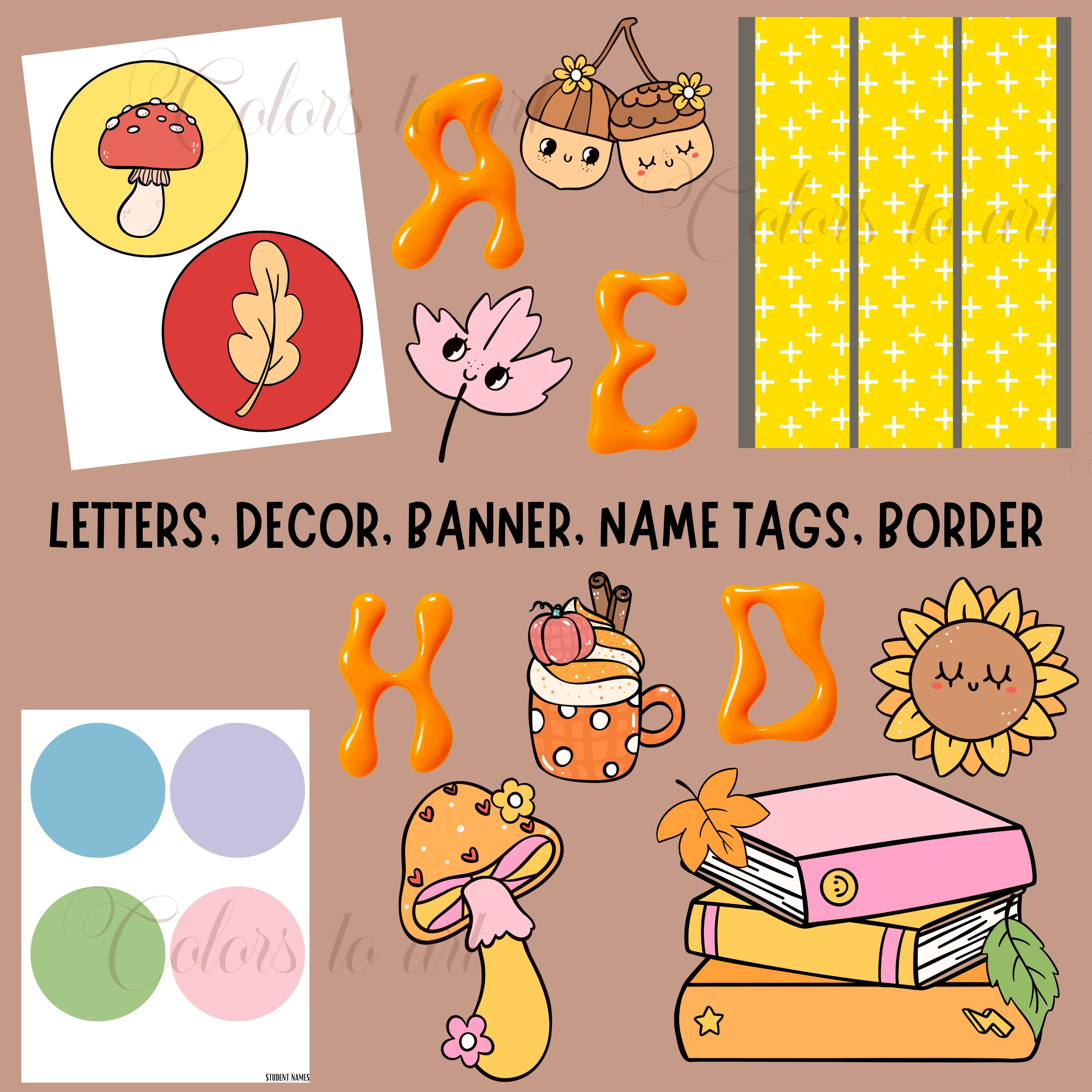 Fall Bulletin Board Kit Autumn Classroom Decorations Door Decor for ...