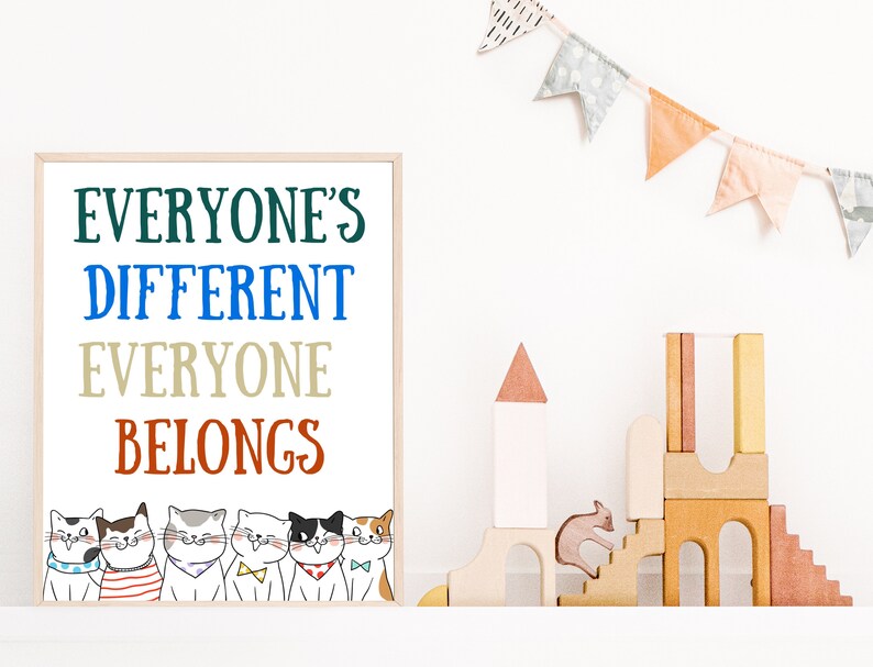 Everyones Different Everyone Belongs Classroom Decor - Etsy