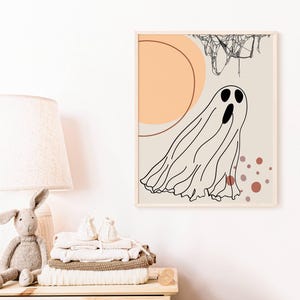 Boho Halloween Nursery Print Holidays Children Playroom Decor ...