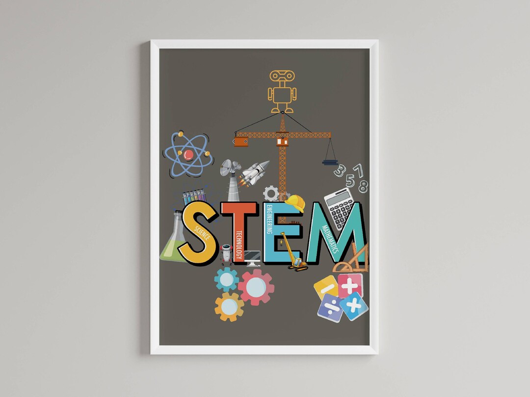 Stem Classroom Poster Elementary School Middle School Stem Art Science ...