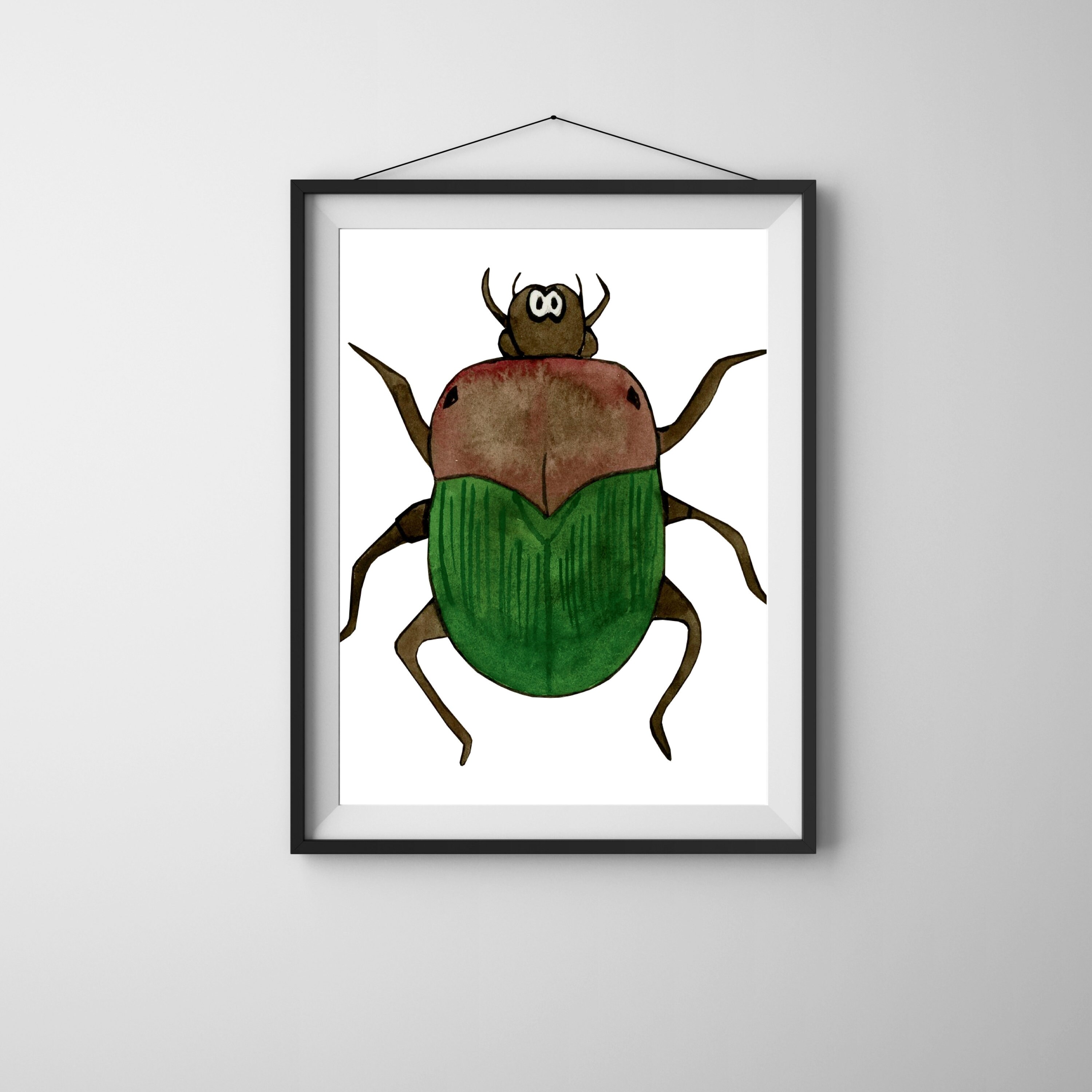 Bugs Print Bundle Watercolor Insect Prints Set of 12 Botanical Guide ...