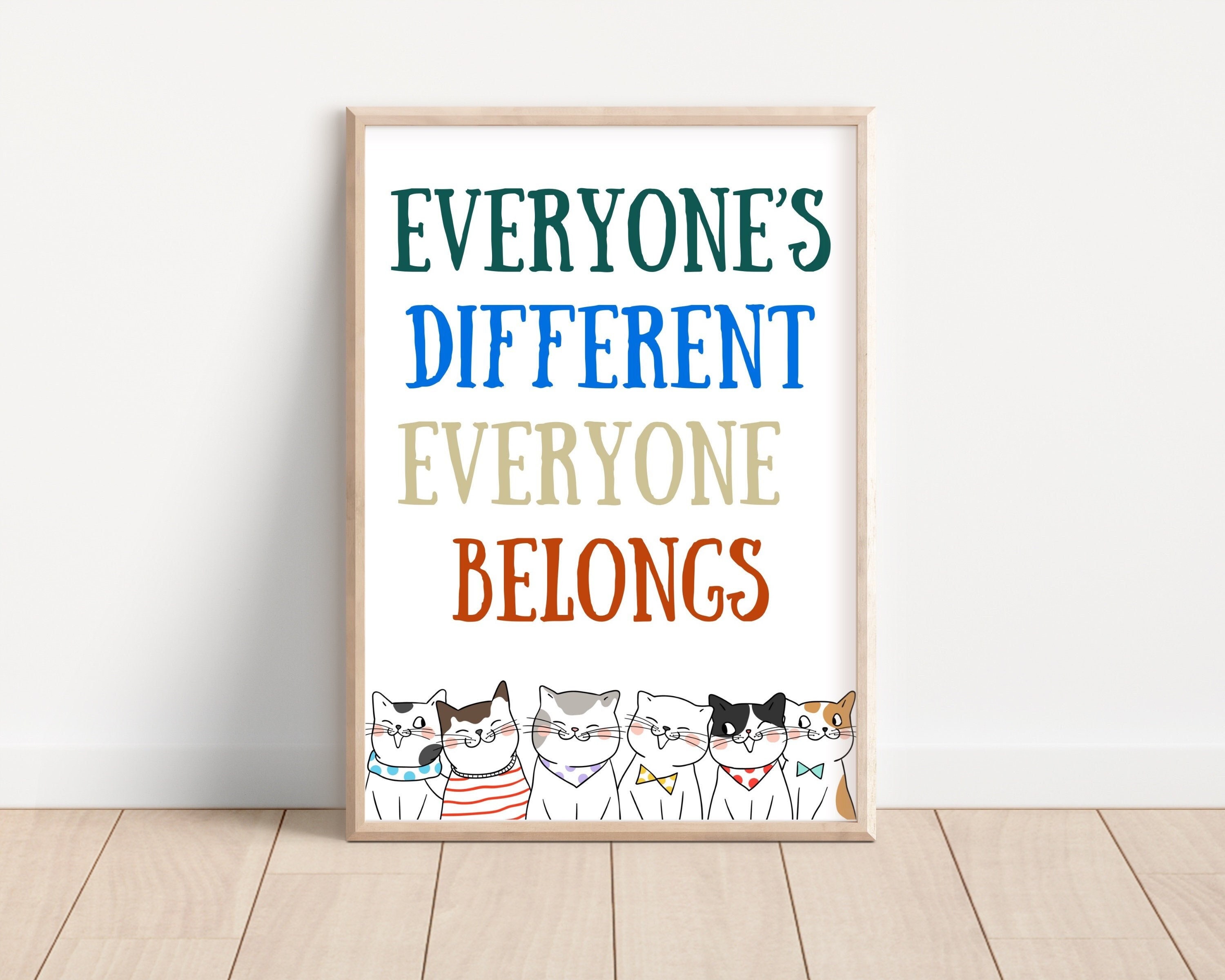 Everyones Different Everyone Belongs Classroom Decor - Etsy