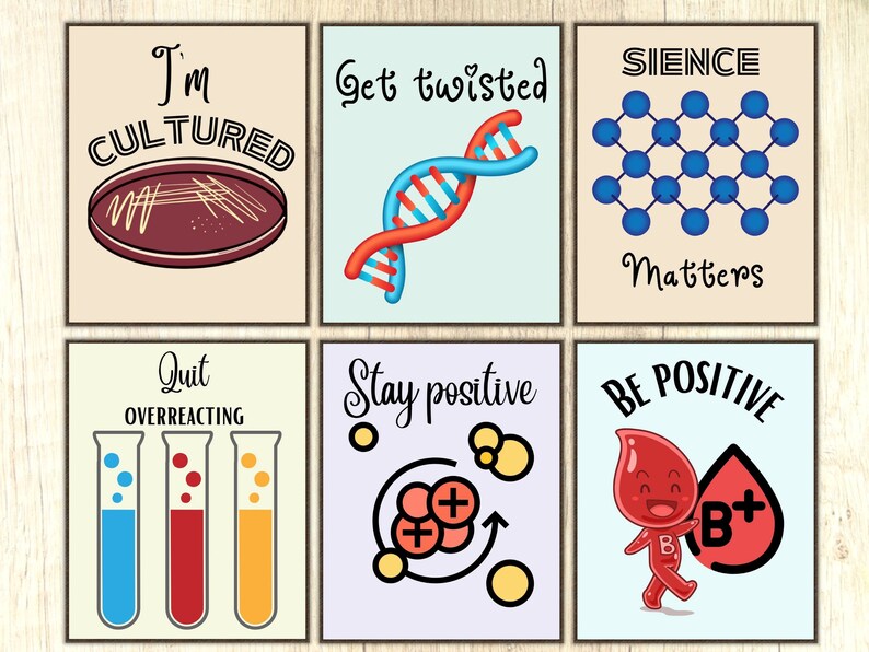 Science Wall Prints Punny Science Poster Classroom Decor - Etsy