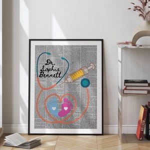 Personalized Name Pediatrics Clinic Wall Art Gift for Pediatrician ...