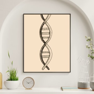 DNA Strand Wall Art Classroom Decor Science Poster High School Middle ...