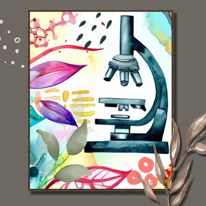 Science Wall Prints, Boho Watercolor Prints, Boho Classroom Wall Art ...