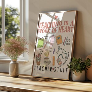 Teacher Wall Art Office Room Decor Teacher Gift Teacher Desk Decor ...