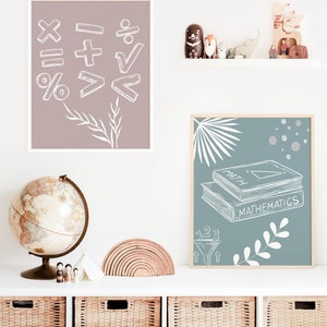 Math Decor Set of 3 Mathematics Classroom Decor Math Nursery Decor Math ...