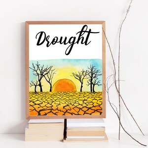 Environmental Science Wall Art Set for Classroom Decor Watercolor ...