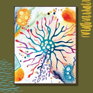 Microbiology Wall Art Set, Science Posters, Biology Wall Art ...