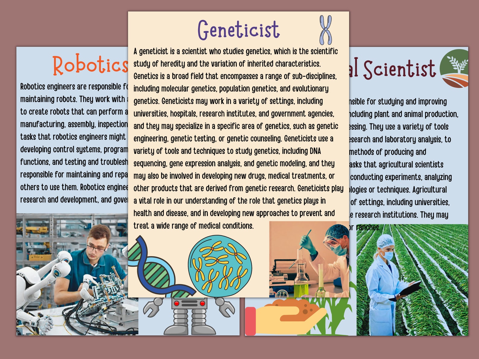 Science Careers Classroom Poster Set of 20 Science Classroom - Etsy