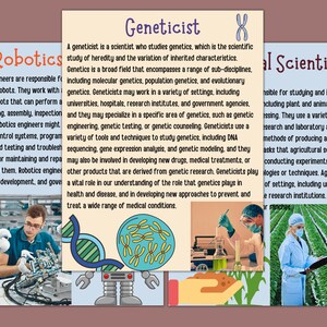 Science Careers Classroom Poster Set of 20 , Science Classroom Decor ...