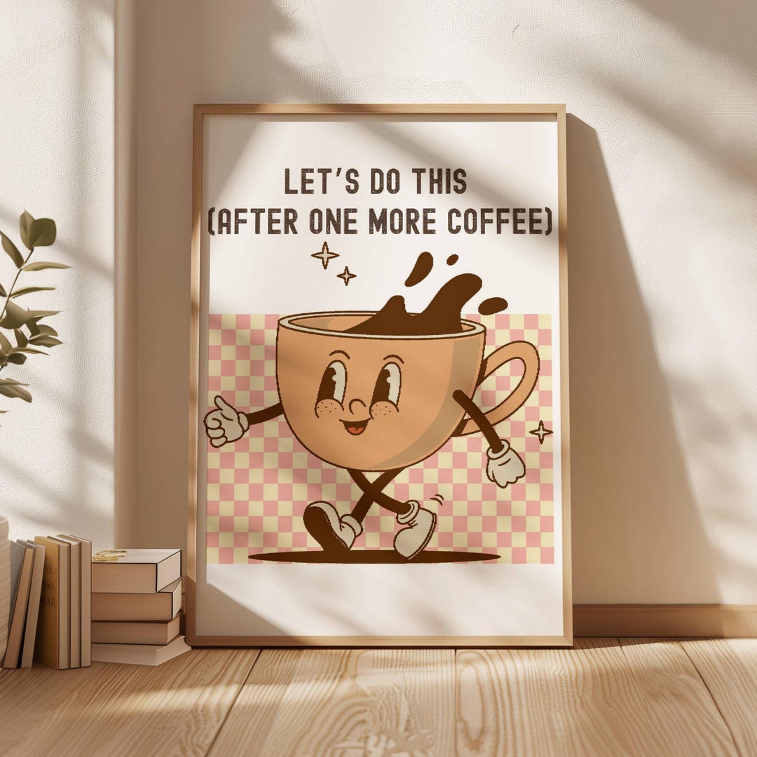Coffee Poster Kitchen Retro Art Poster Apartment Wall Art Trendy New ...