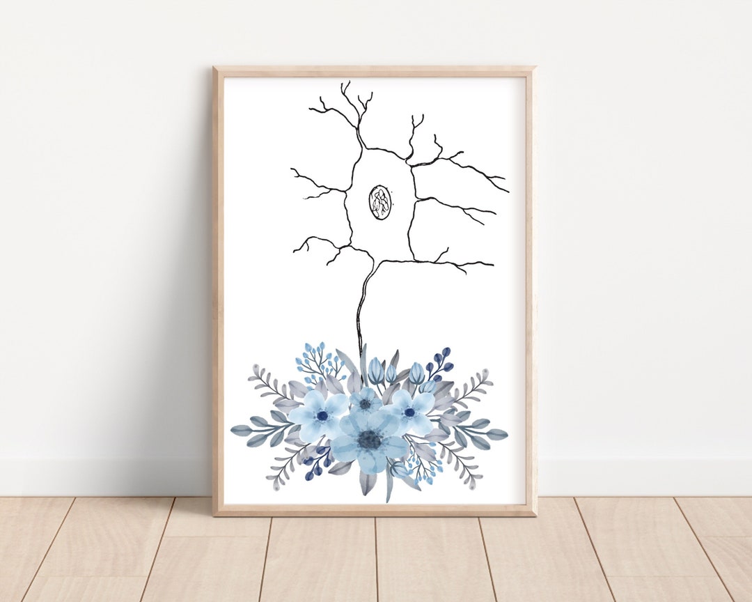 Science Print Neuron Print Neurology Doctor Gift Medical Print ...