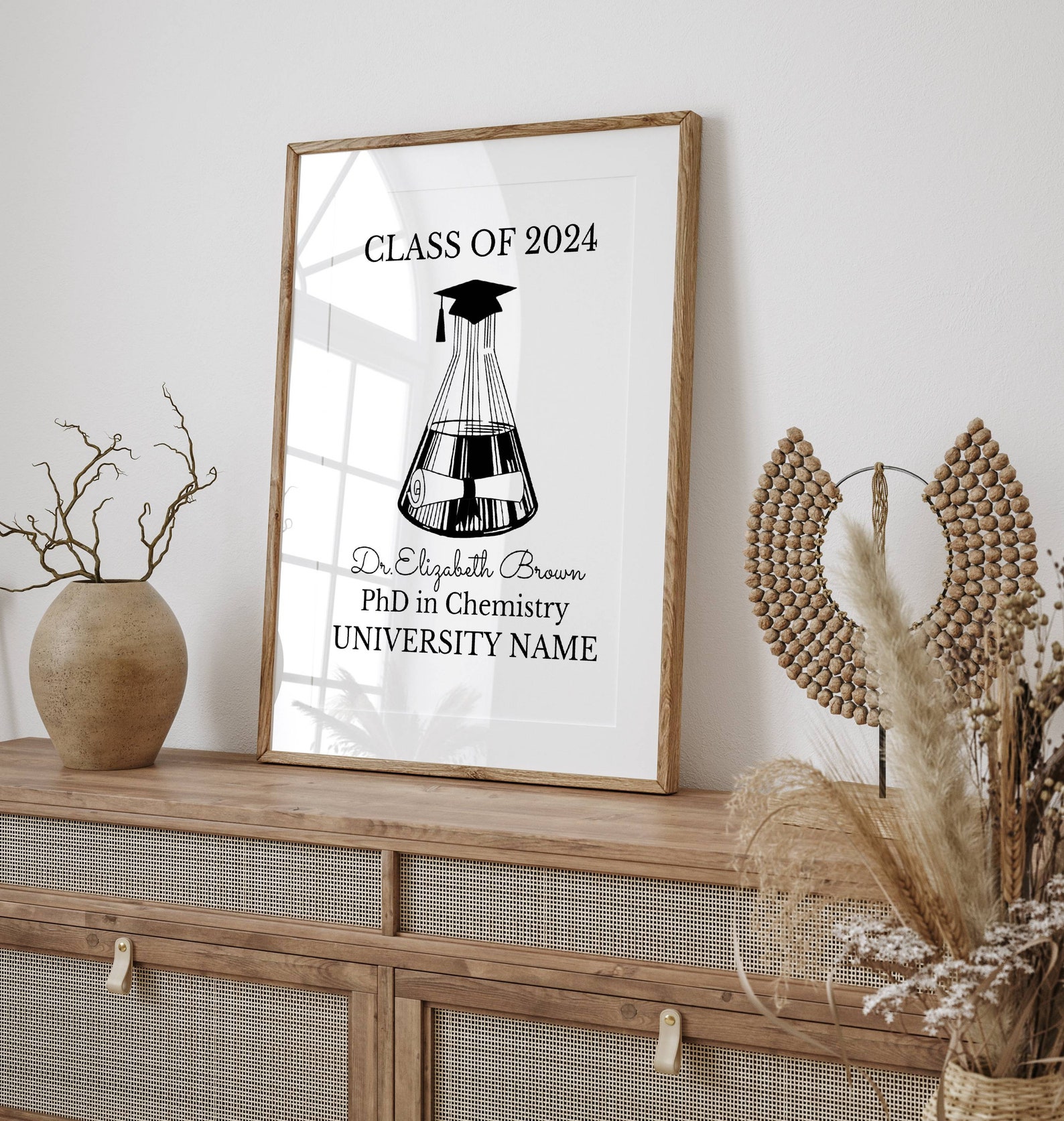 Custom Graduation Print, Personalized Graduation Gift, Chemistry ...