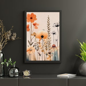 Floral Watercolor Print Set of 3, Nursery Wall Art Set, Wildflower ...