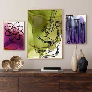 Science Class Gallery Wall Set Science Classroom Decor Science Office ...