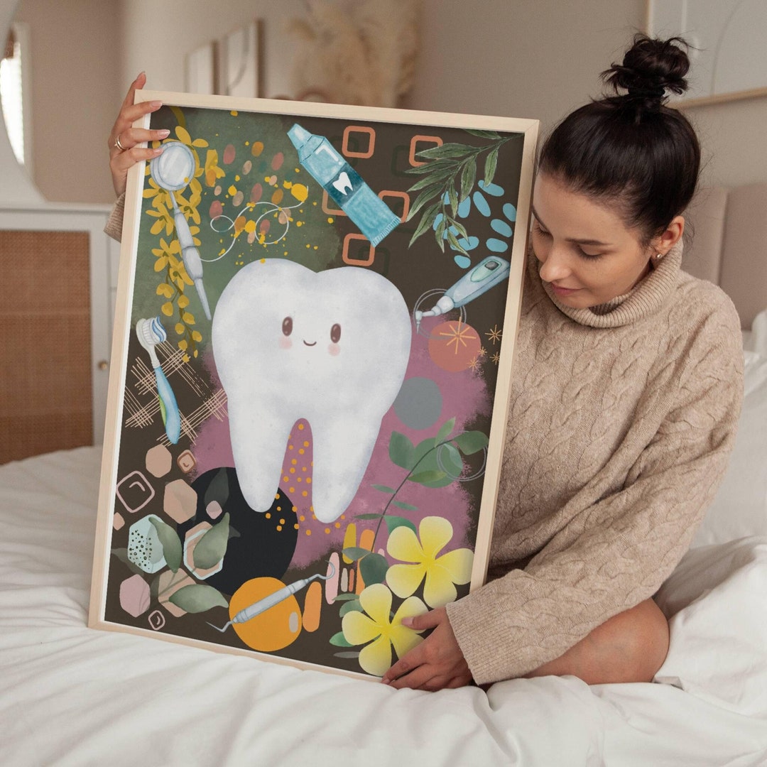 Abstract Dental Art Print Dental Poster Printable Dental Office Decor ...