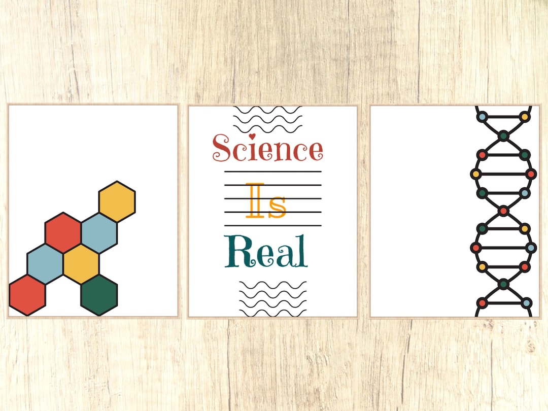 3 Science is Real Poster, Printable Science Classroom Sign, High School ...