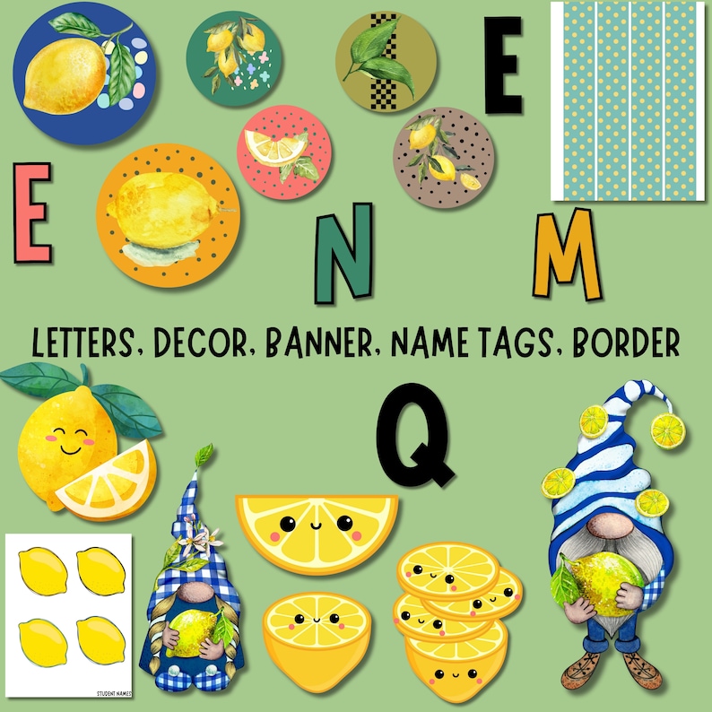 Lemon Bulletin Board Lemon Class Decor Lemon Wall Decor Classroom Theme ...