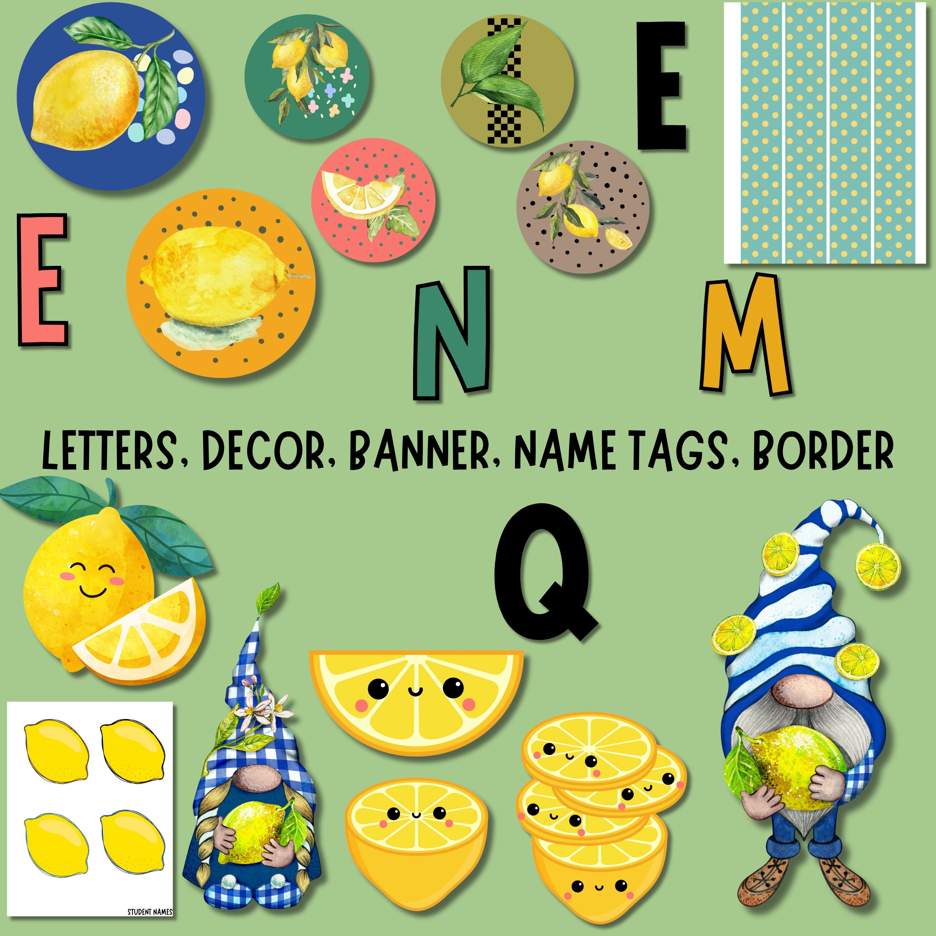 Lemon Bulletin Board Lemon Class Decor Lemon Wall Decor Classroom Theme ...