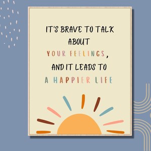 Set of 9 Counseling Posters, Boho Watercolor, Office Decor, School ...