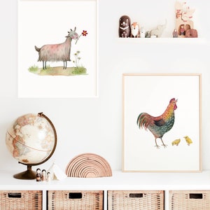 Chicken Print Cottage-core Decor Farmhouse Print Printable Farm Nursery ...